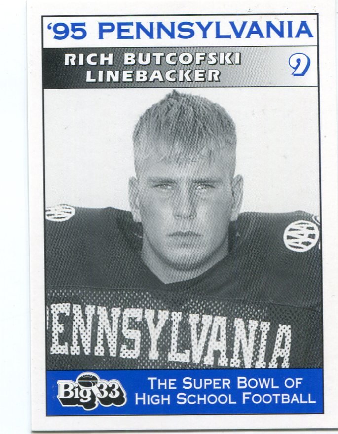 RICH BUTCOFSKI 1995 Big 33 Pennsylvania PA High School card DALLAS HS LB