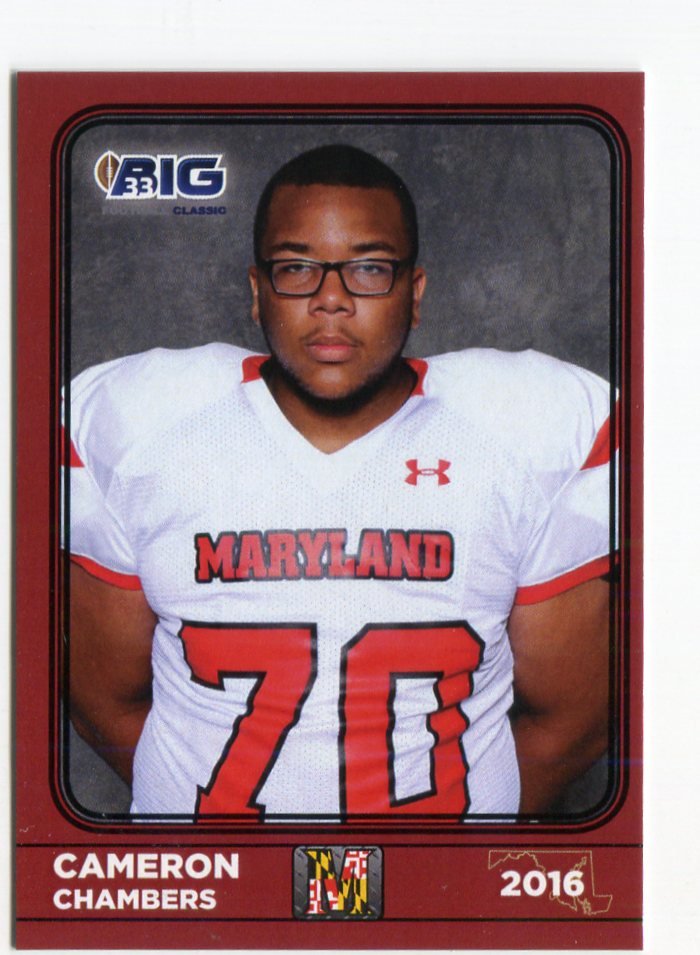 CAMERON CHAMBERS 2016 Maryland MD Big 33 High School card