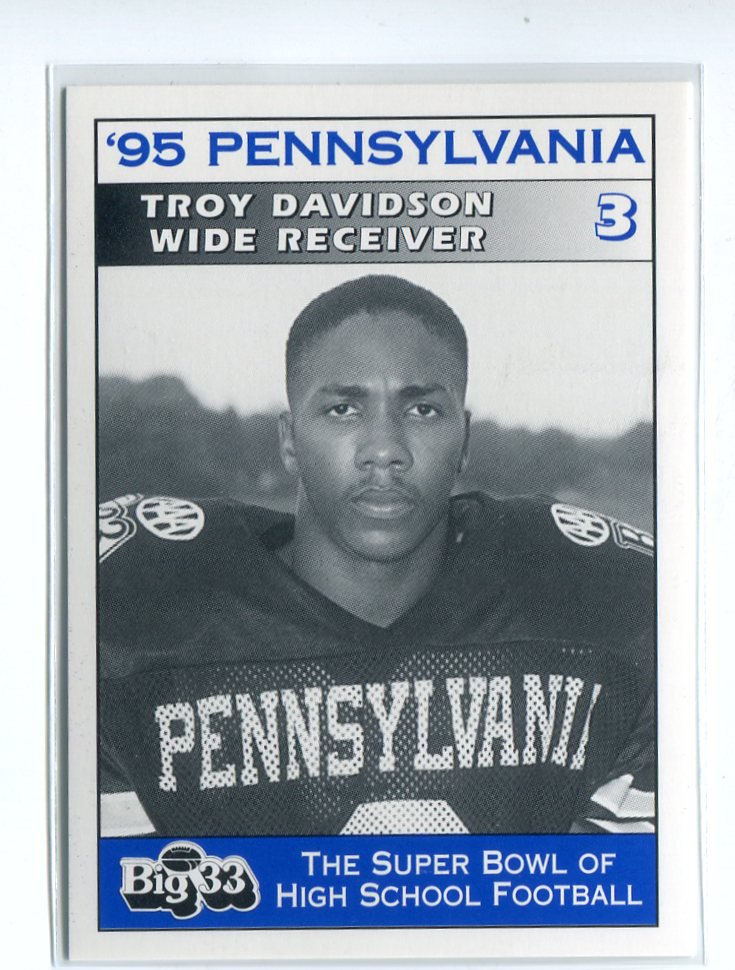 TROY DAVIDSON 1995 Big 33 Pennsylvania High School card MARYLAND TERPS