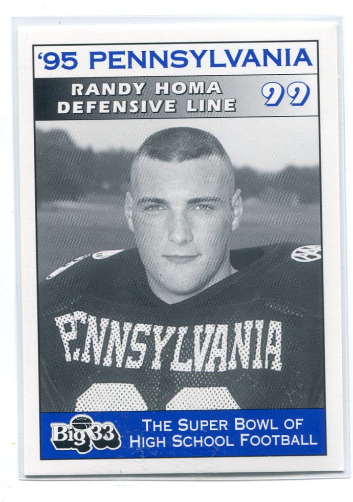 RANDY HOMA 1995 Big 33 Pennsylvania PA High School card OHIO STATE Buckeyes