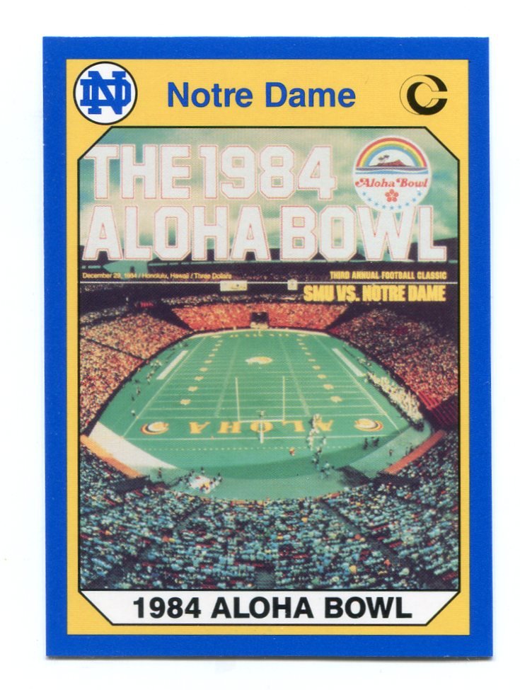 1984 Aloha Bowl vs. SMU 1990 Notre Dame Collegiate Collection #66