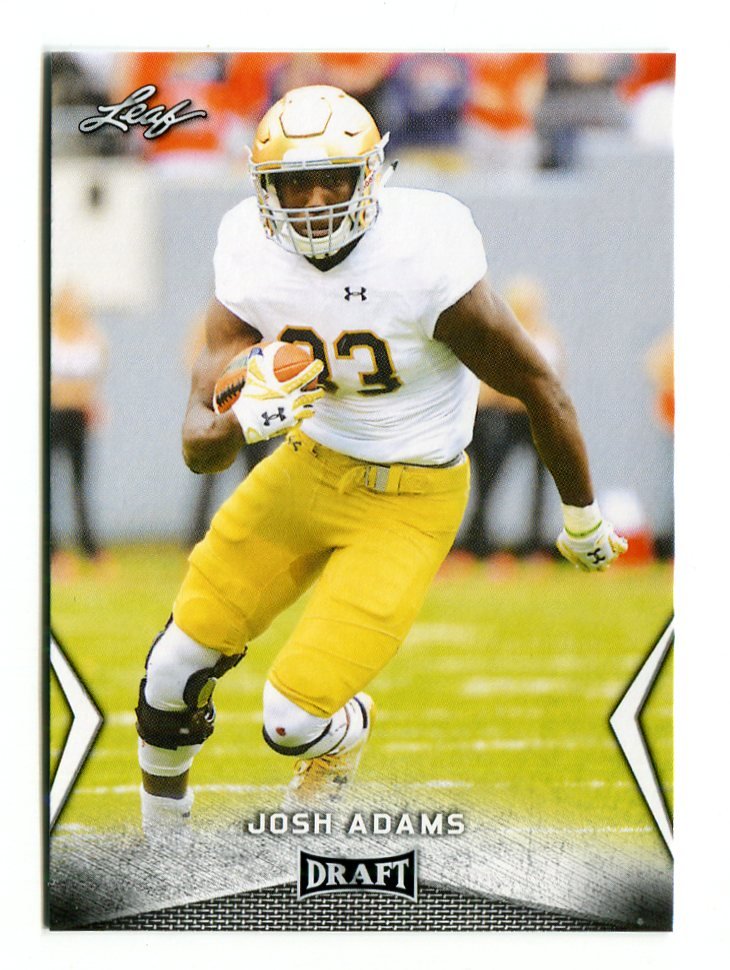 JOSH ADAMS 2018 Leaf Draft #30 ROOKIE Notre Dame Irish RB EAGLES