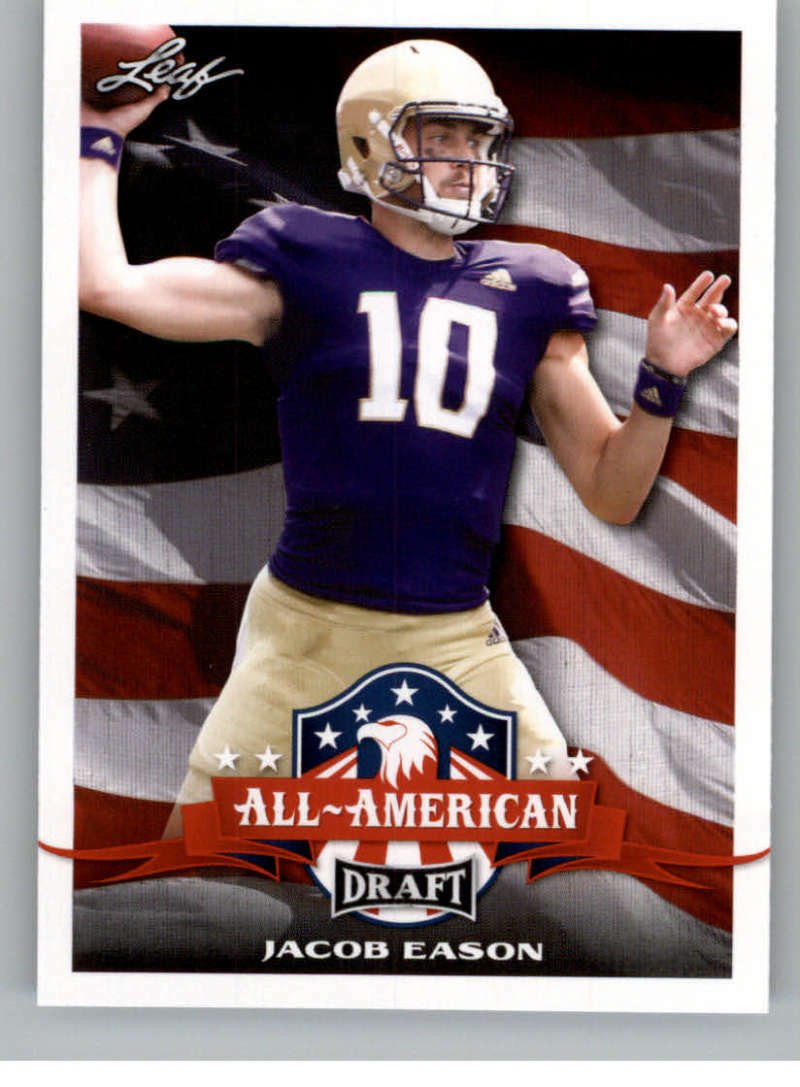 JACOB EASON 2020 Leaf Draft All-American #72 ROOKIE Washington Huskies ...