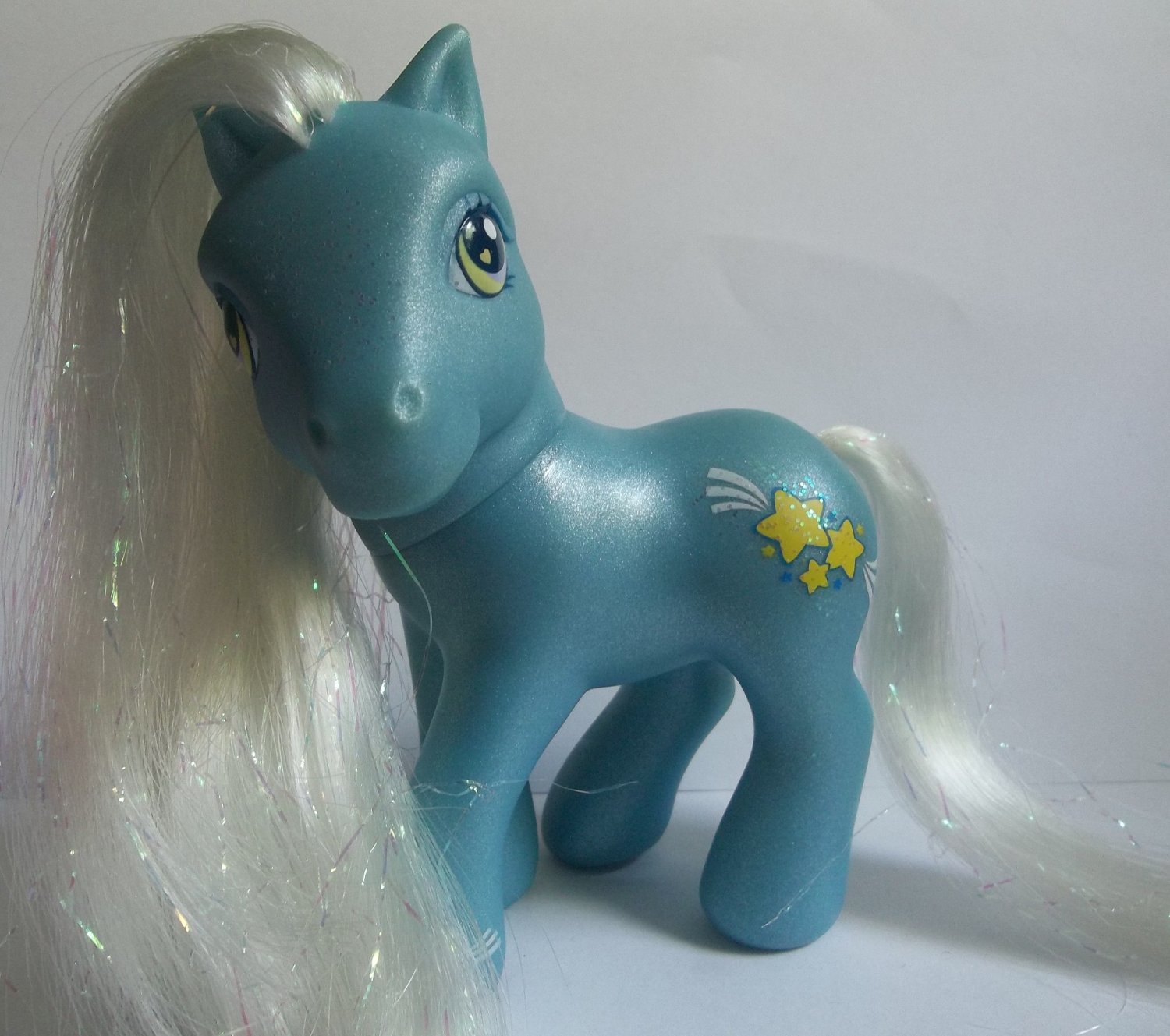 Starbeam My Little Pony G3 Sparkle blue white tinsel hair glitter