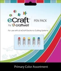 Craftwell eCraft Cutter Machine Primary Pens 5/Pack