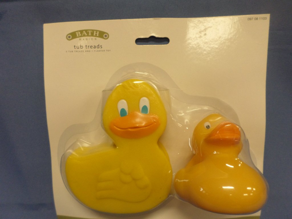 Bath Basics Rubber Duck Tub Treads & Floater Toy
