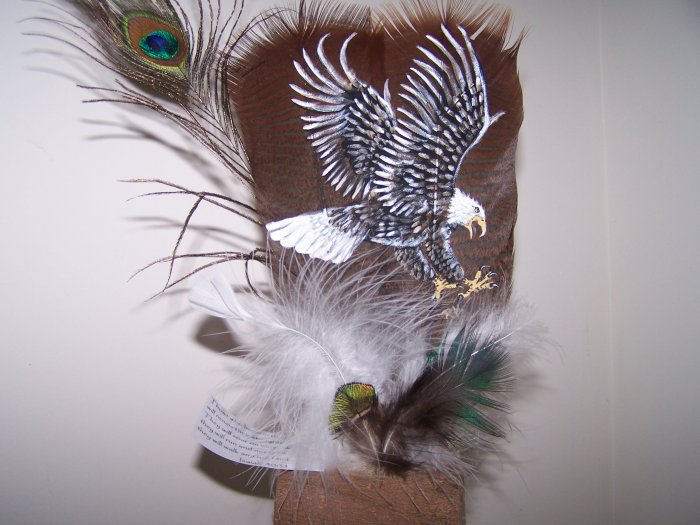 Original Hand Painted Feathers - OWf7