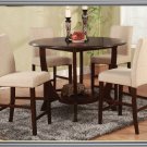 5 Pc Modern Cherry Counter Height Dining Room Table & Chairs Set TBQD791