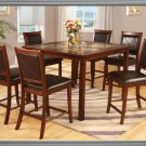 5 Pc Modern Cherry Counter Height Dining Room Table & Chairs Set TBQD791