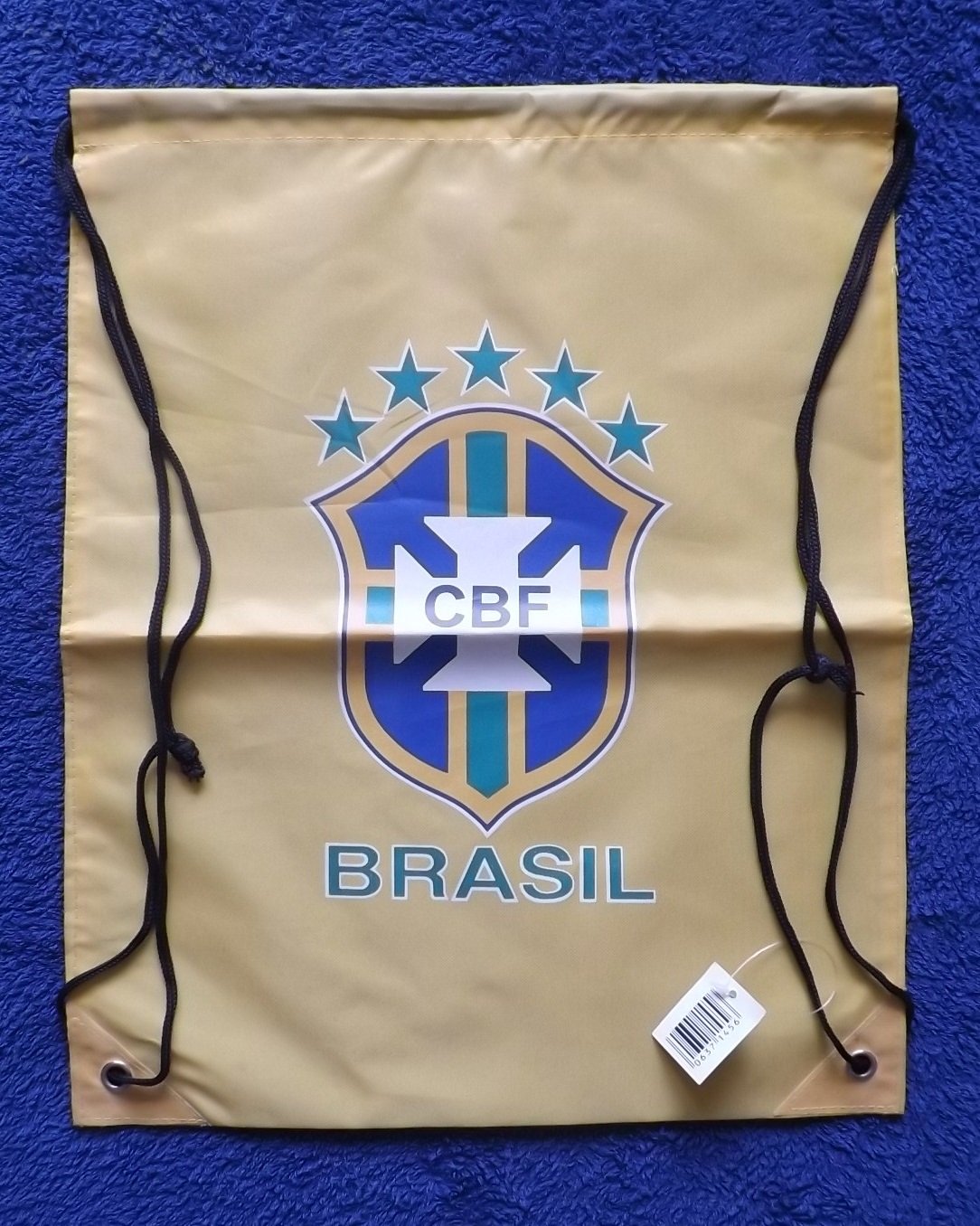 BRAZIL NATIONAL FOOTBALL TEAM GOLD WATERPROOF BACKPACK KITBAG