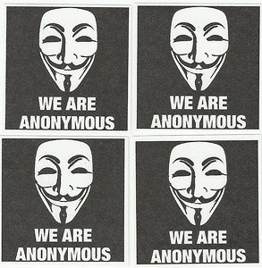 We are Anonymous vinyl Decal Lot x 4 Stickers WE ARE LEGION! Occupy 99%