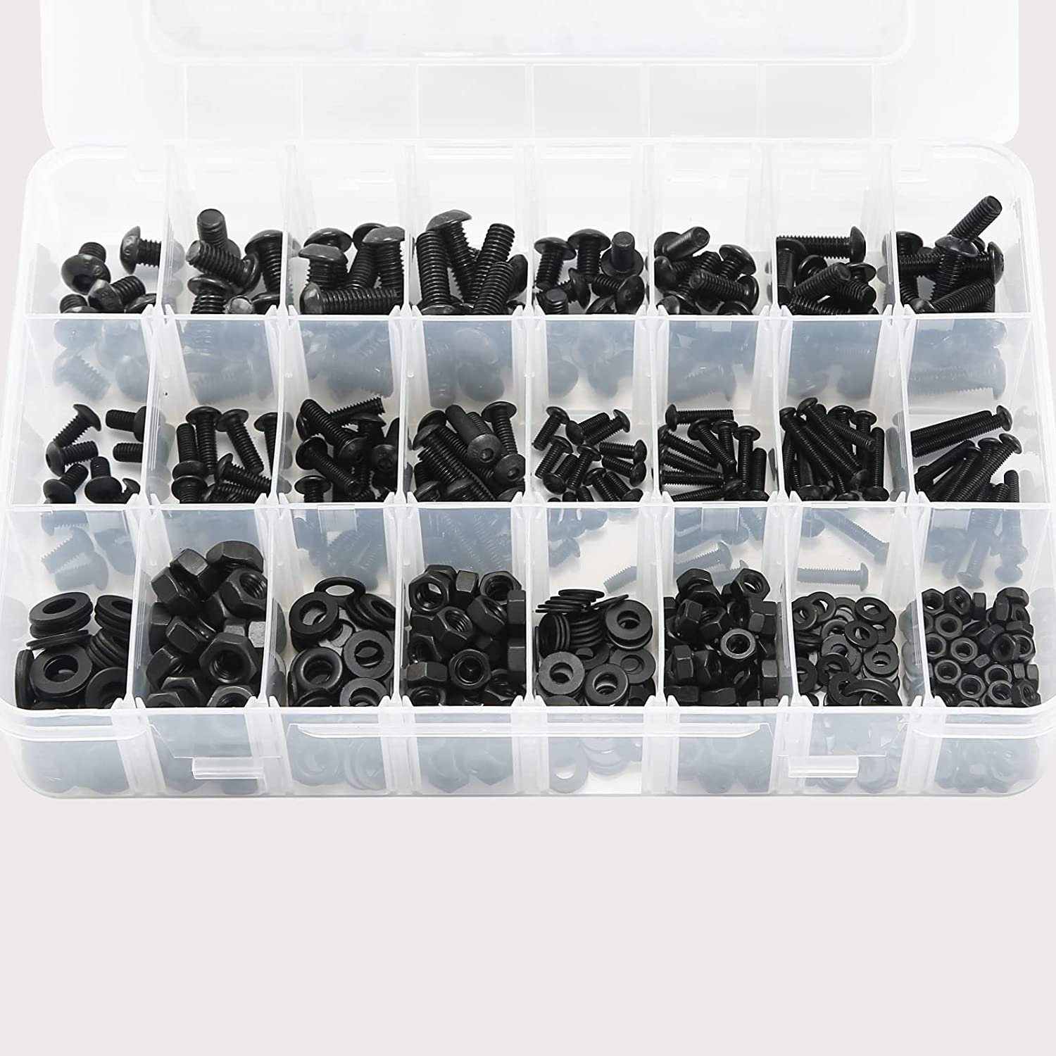 590 PC Bolts and Nuts Assortment, Metric M3 M4 M5 M6