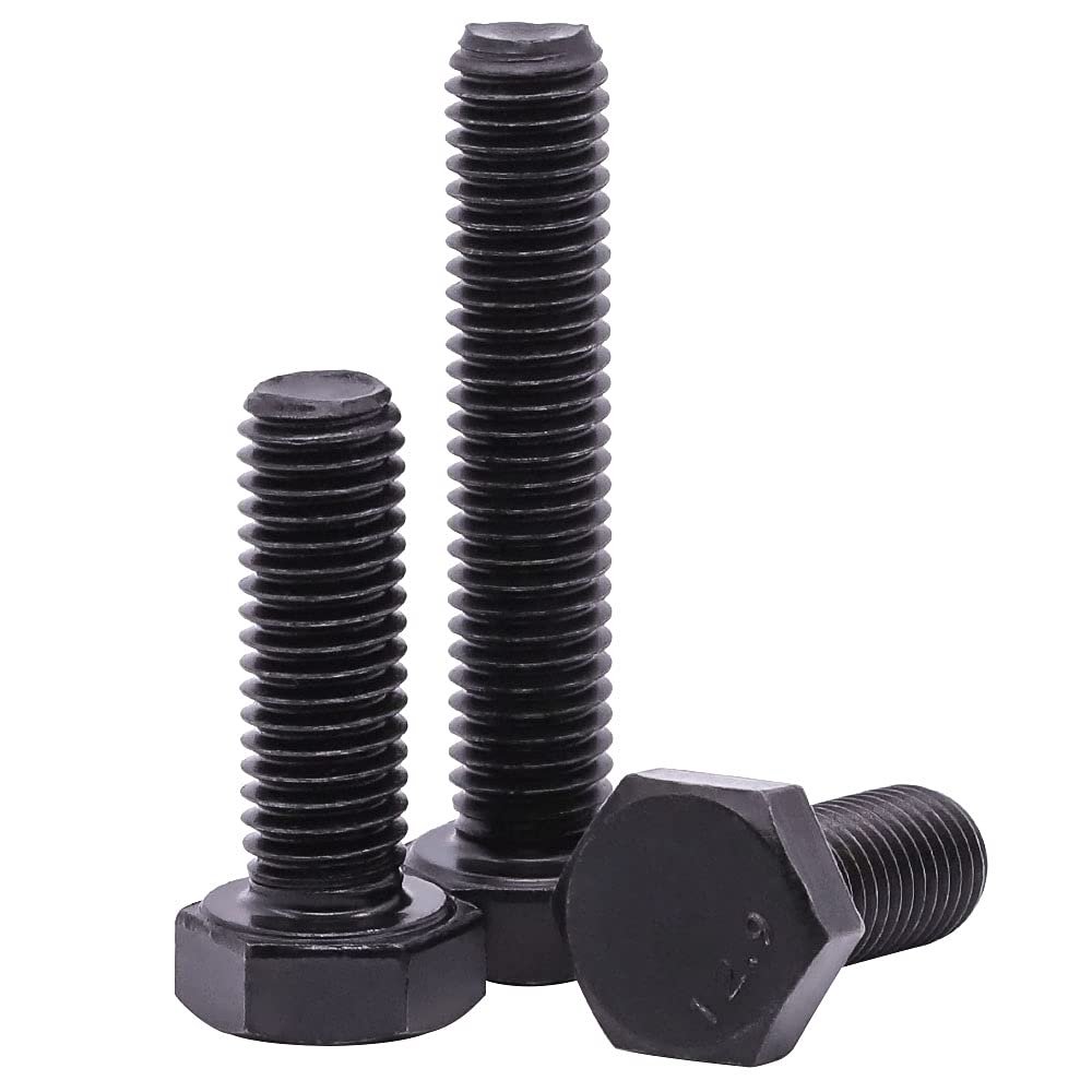 M10-1.5 X 25Mm Hex Bolts, 12.9 Grade Alloy Steel, Black Oxide Finish ...