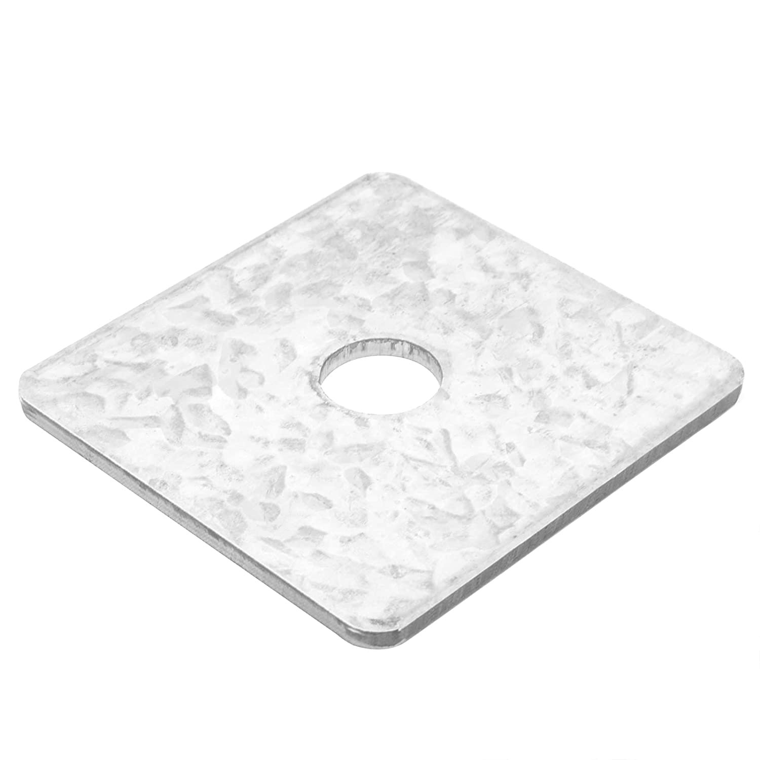 10 Pcs Square Washers Plate ⅝"(ID) X3"X3"X⅛", Hot-Dipped Galvanized