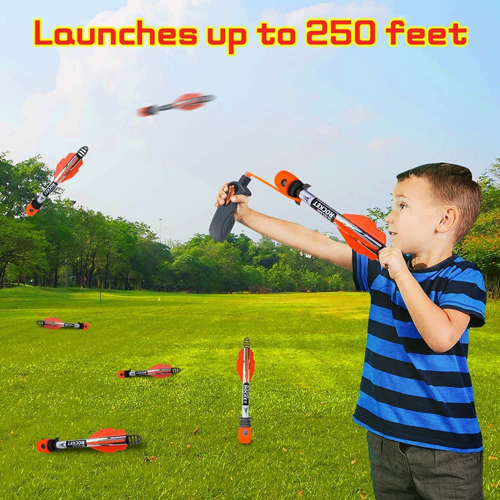 Slingshot Rocket Launcher Toys for Kids - Air Foam Scream Rocket with 2 ...