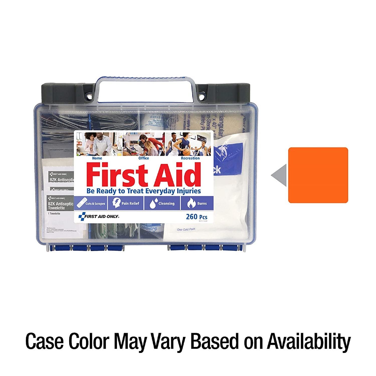 First Aid 260 Piece Kit, All-Purpose, OSHA Compliant