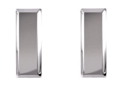 Lieutenant LT Collar Pin Set Rank Insignia Nickel Bars Military Police ...