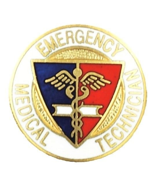 EMT Pin Emergency Medical Technician Shield Caduceus Medical Emblem Pin New