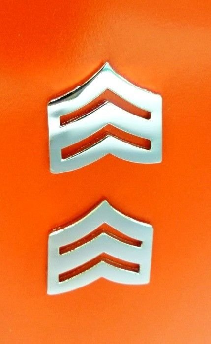 SGT Chevron 3/4" Collar Pin Rank Insignia Sergeant Police Military ...