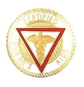 CNA Lapel Pin Certified Nurse's Aide Caduceus Gold Plated Medical ...