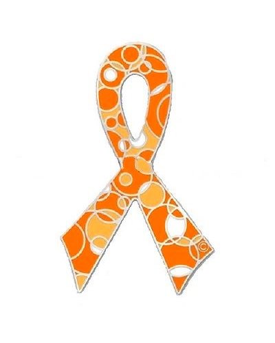 Hunger Relief Orange Awareness Ribbon Retro Pin New