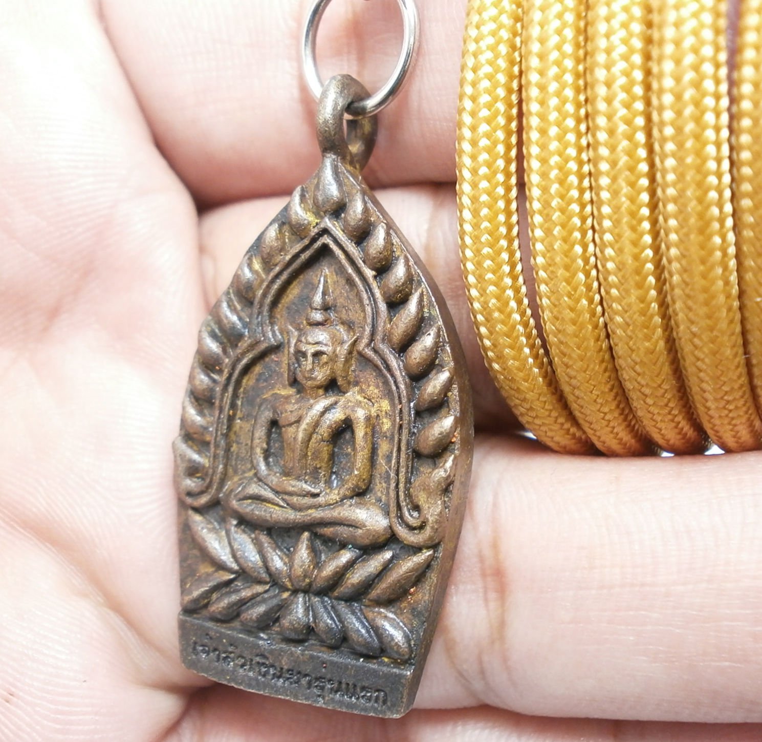 THAI LUCKY PENDANT AMULET NECKLACE BUDDHA JAOSUA CALL MONEY DUO NAGA ...