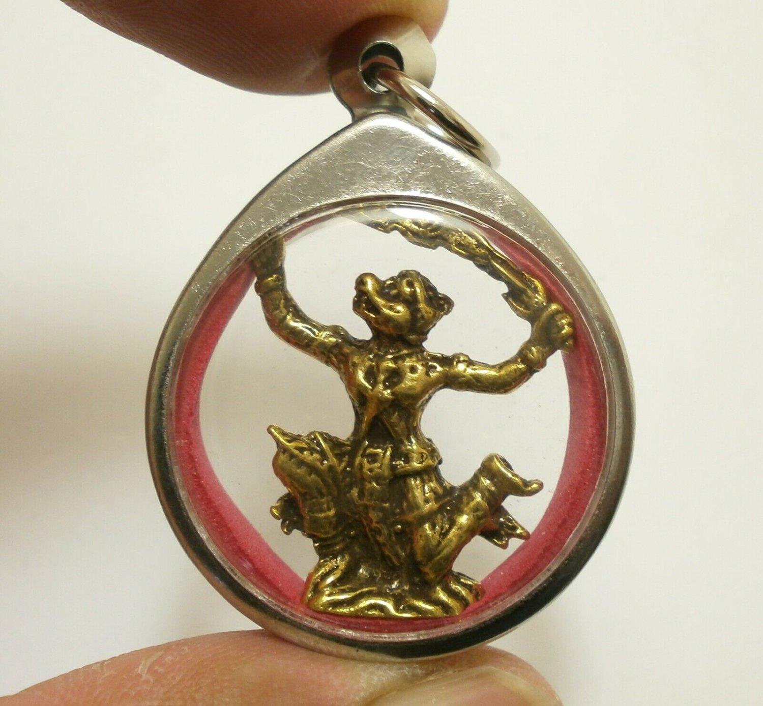 LORD HANUMAN MONKEY RAISE FLAG MUAY THAI LOCKET AMULET STRONG ...
