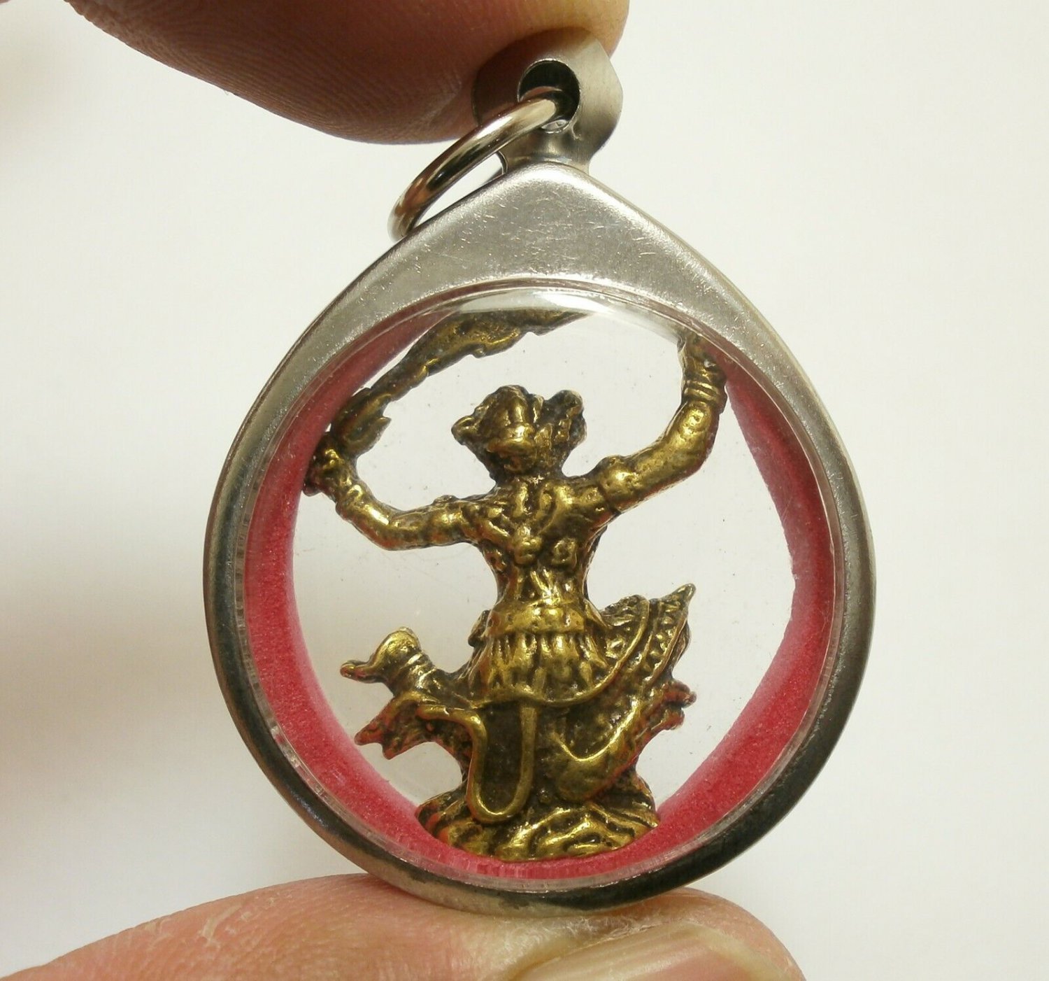 LORD HANUMAN MONKEY RAISE FLAG MUAY THAI LOCKET AMULET STRONG ...