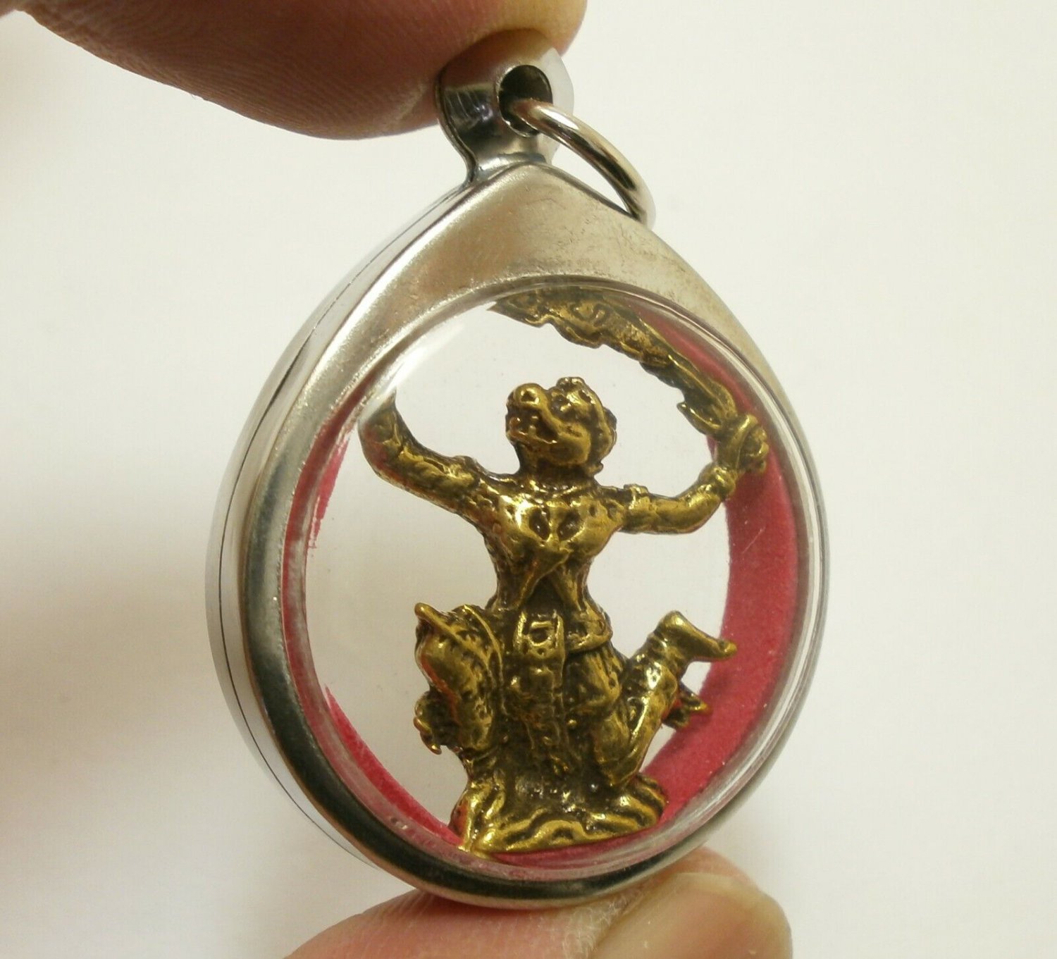 LORD HANUMAN MONKEY RAISE FLAG MUAY THAI LOCKET AMULET STRONG ...