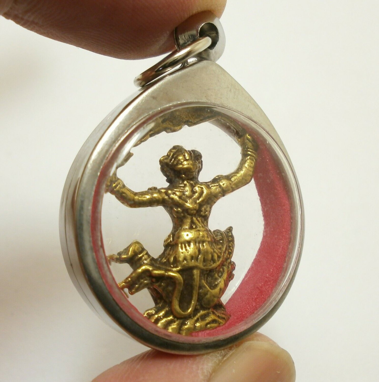 LORD HANUMAN MONKEY RAISE FLAG MUAY THAI LOCKET AMULET STRONG ...