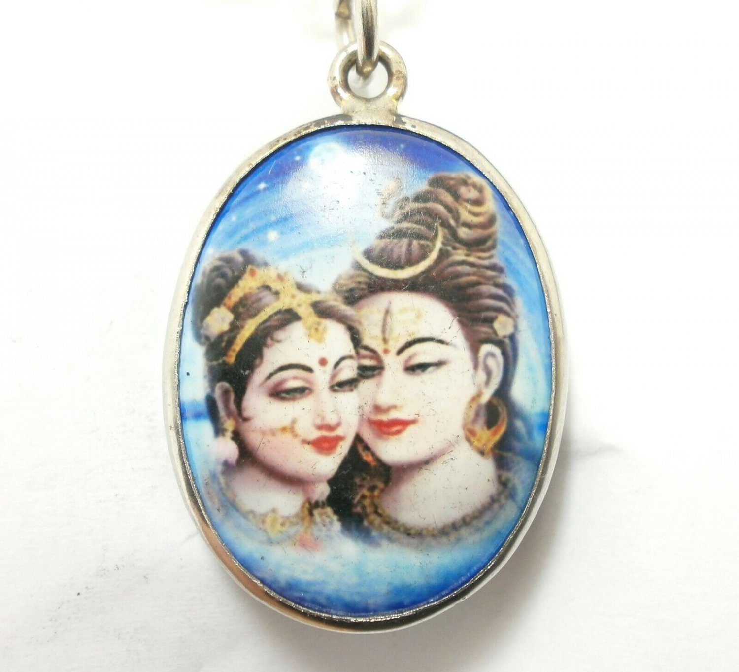 LORD SHIVA MAHADEV MAA UMA PARVATI DEVI SHAKTI BLESS OM PENDANT LOCKET ...