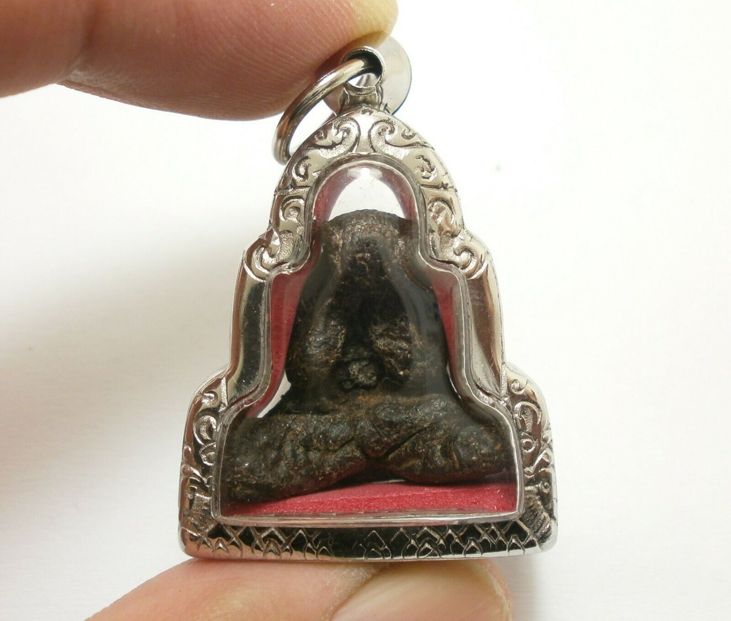 LP KRON PIDTA IN 1950s CLOSE EYES BUDDHA CRON TOK RAJA THAI AMULET ...