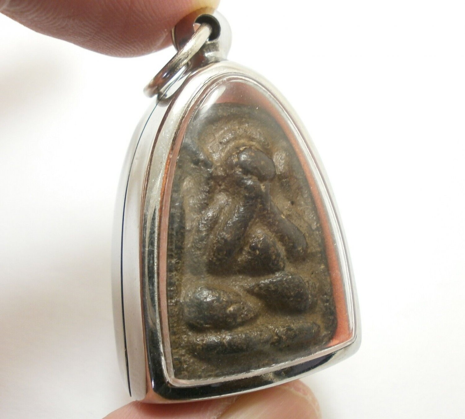 LP SUK PHRA PIDTA CLOSE EYES BUDDHA THAI MAGIC ANTIQUE SOOK AMULET ...