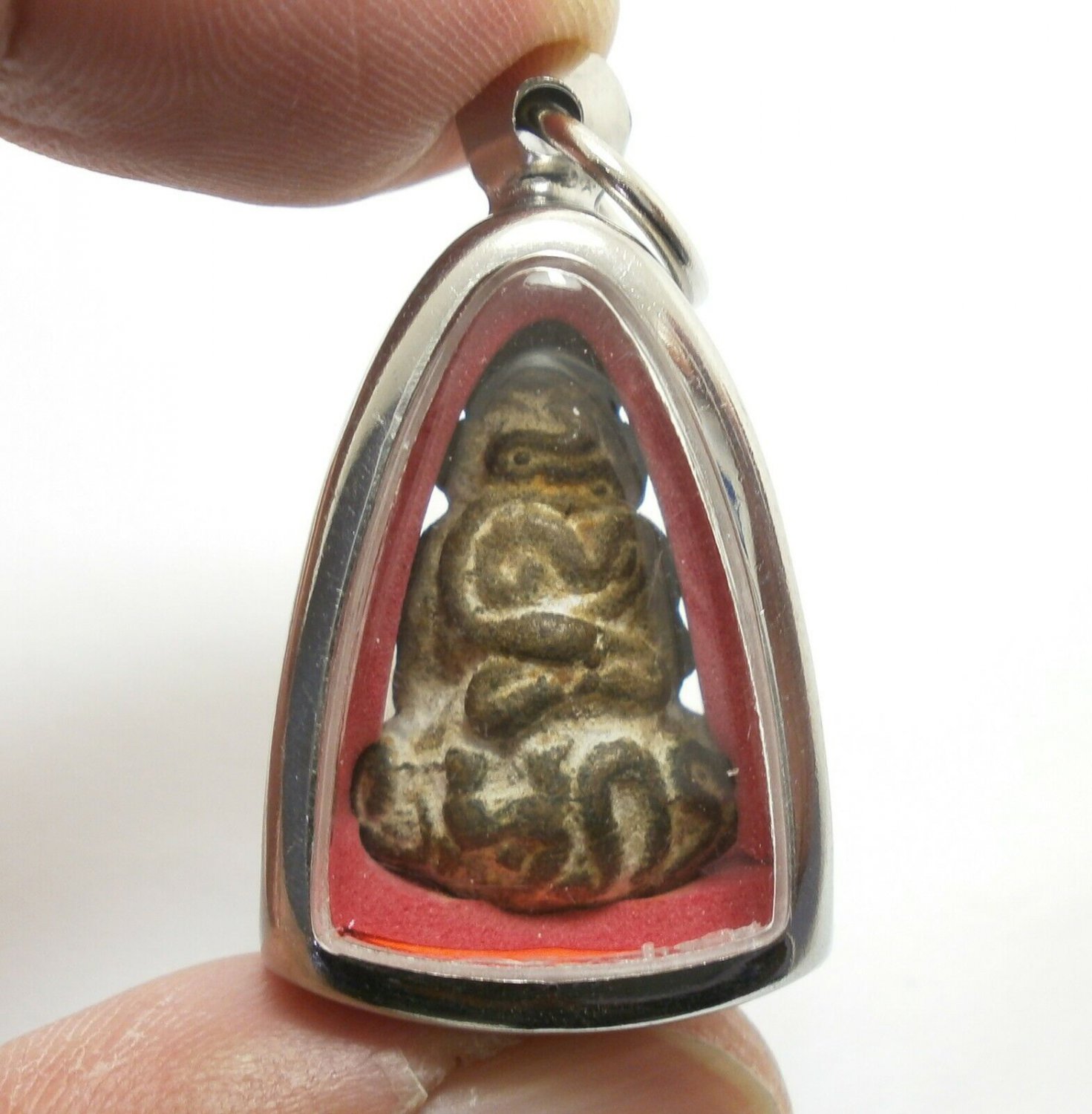 PHRA PIDTA PITTA CLOSE EYES BUDDHA BLEESED 1979 MAGIC YANT METAL AMULET ...