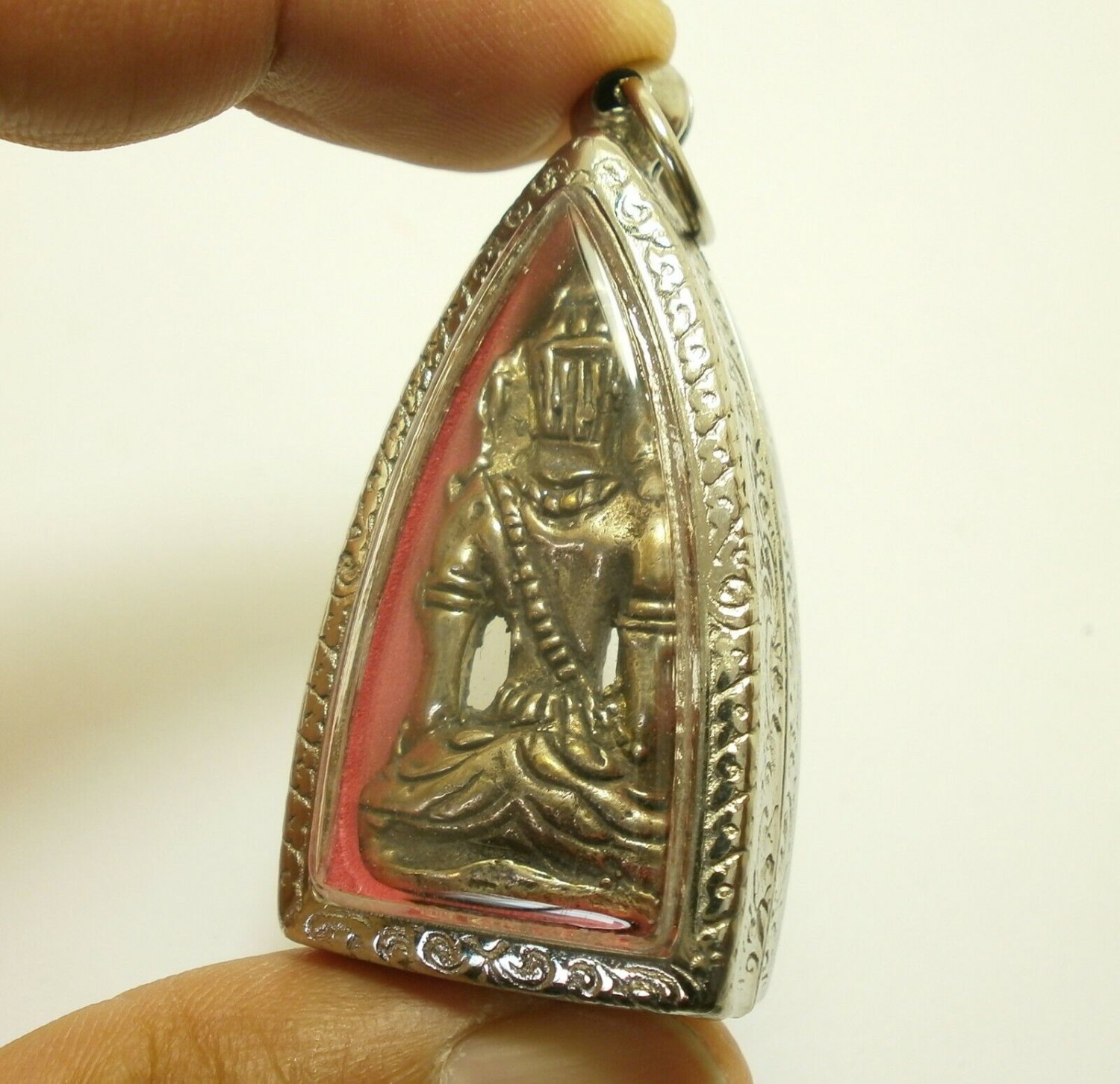 CAMBODIA BUDDHA KHMER 1940s AMULET PENDANT LUCKY WIN GAMBLE LOTTO ...