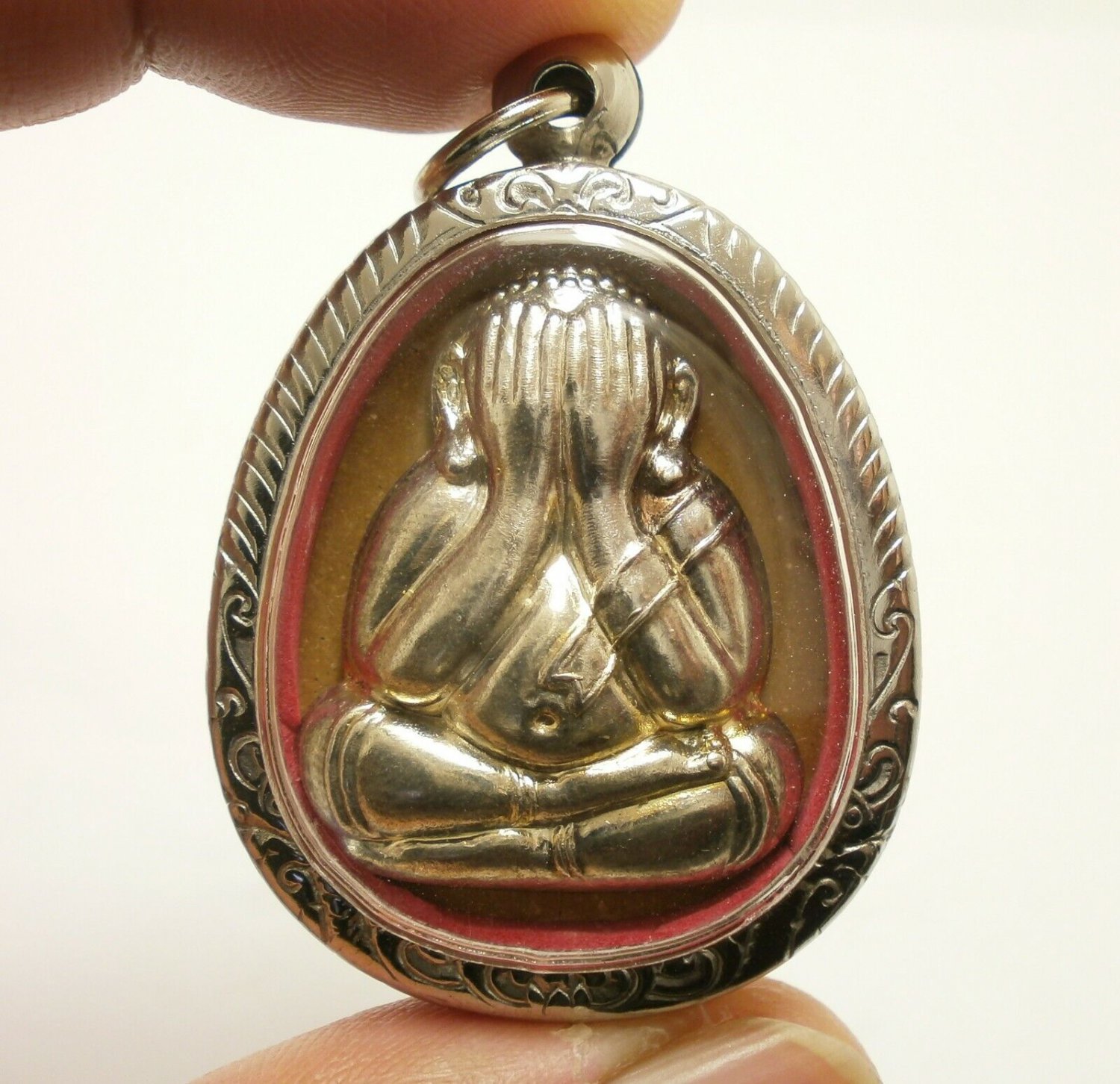 LP KOON BIG PIDTA SANGKAJAI YANT 1999 RICH LUCKY HAPPY BUDDHA THAI ...