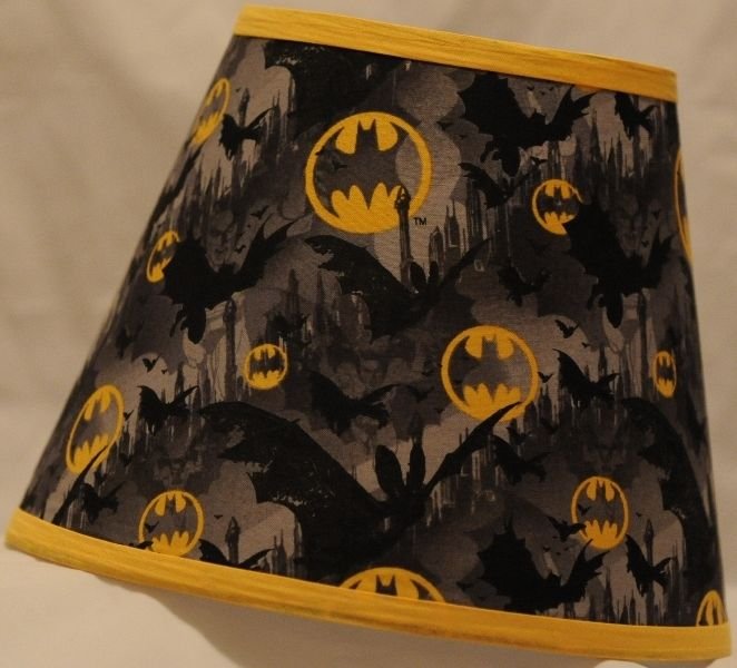 Super Hero Batman Fabric Lamp Shade (All Handmade After Order is Placed)