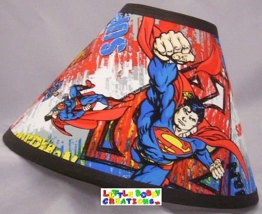 Super Heros Superman Lamp Shade (All Handmade After Order is Placed)