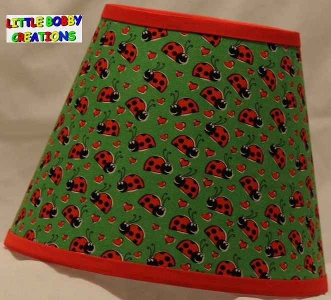 Ladybugs Lady Bug Fabric Lamp Shade (All Handmade After Order is Placed)