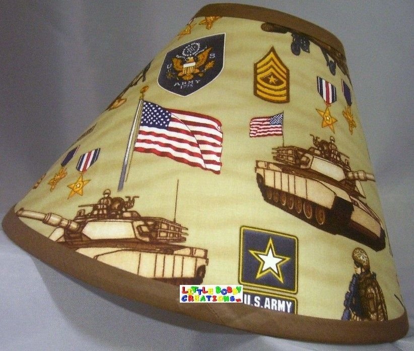 US Military Army Tanks US Flag Lamp Shade (All Handmade After Order is ...