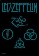 Led Zeppelin Poster Flag Zoso Symbols Tapestry
