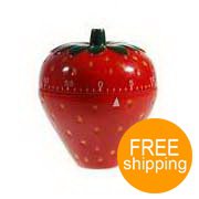Cute Strawberry Mechanical Kitchen Timer (60-Minute)