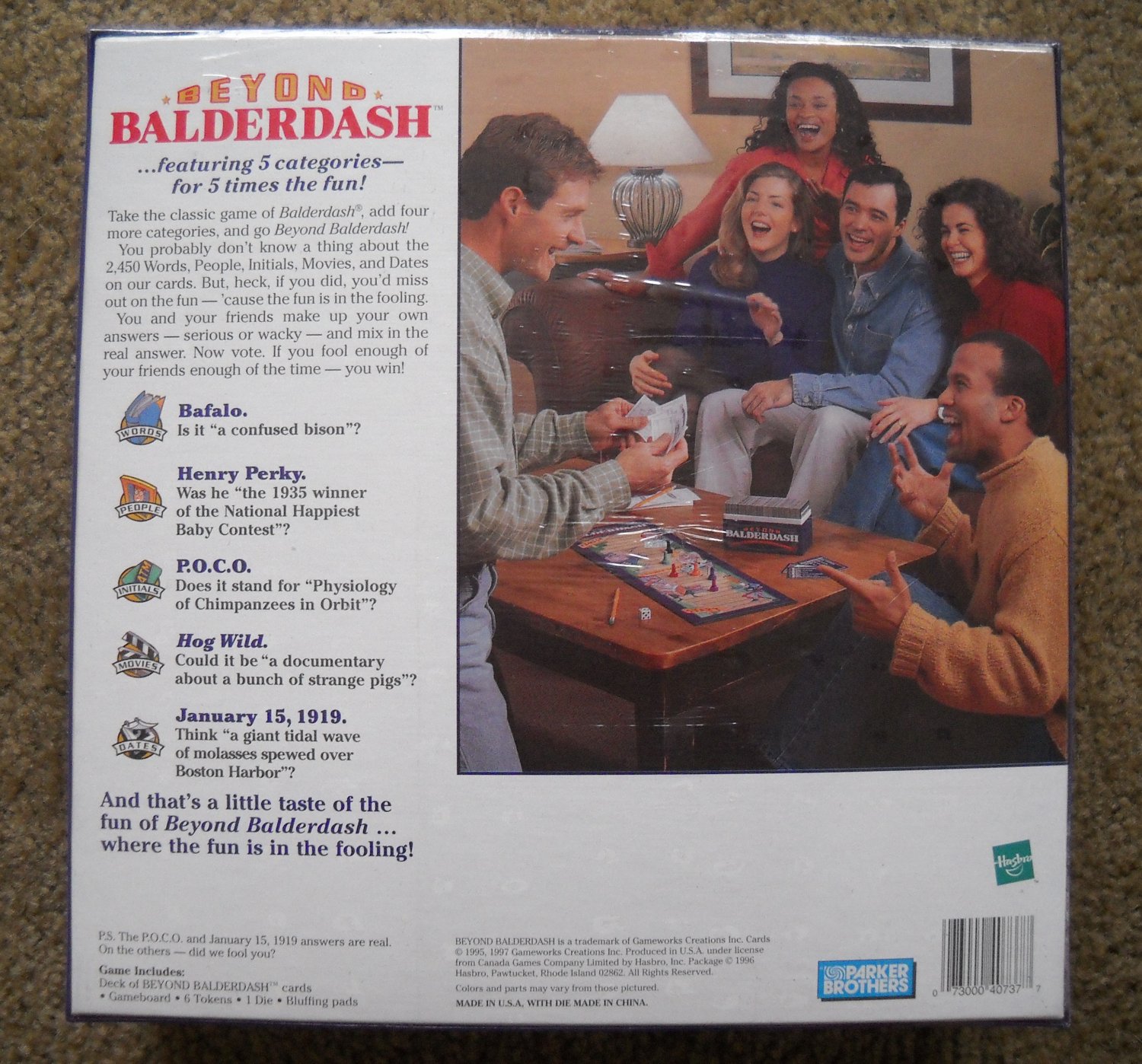 SEALED 1997 Beyond Balderdash Board Game by Parker Brothers