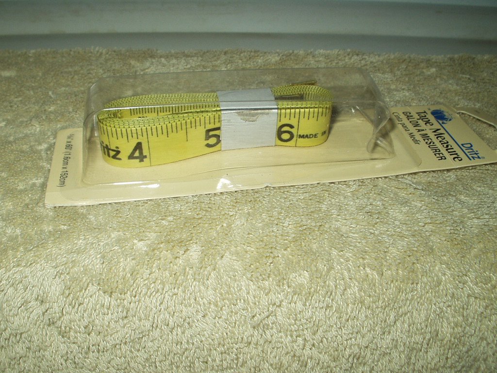 dritz 60" tape measure yellow reinforced fiberglass 5/8" thick non ...