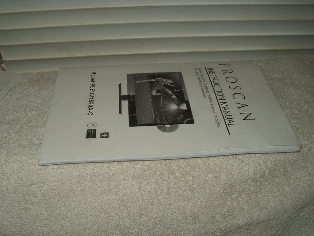 proscan tv dvd manual for model # PLEDV1520A-C in english & french