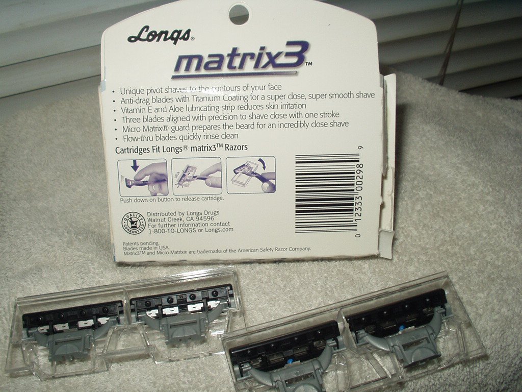 longs drugs matrix3 titanium razor blades set of 4 each