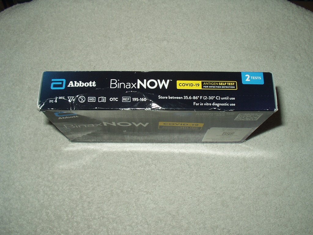 ABBOTT BINAX NOW COVID-19 ANTIGEN SELF TEST 2 TEST IN THE SEALED BOX