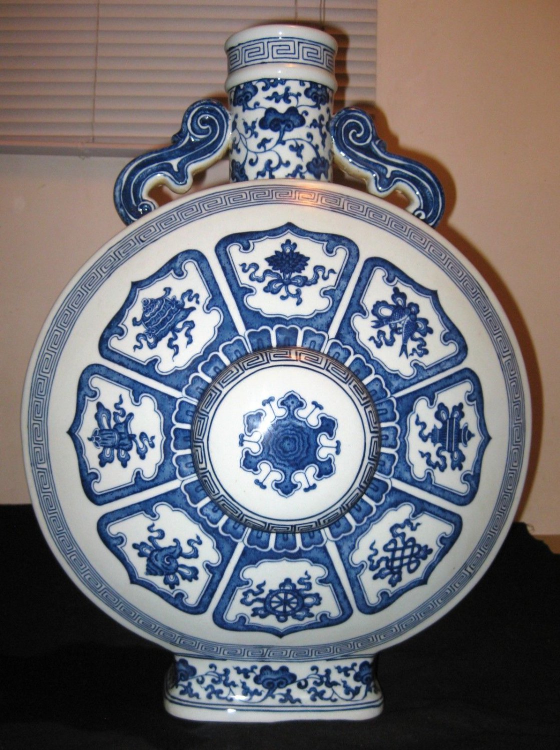 Chinese Porcelain B&W Vase,19th Century,Qianlong Mark