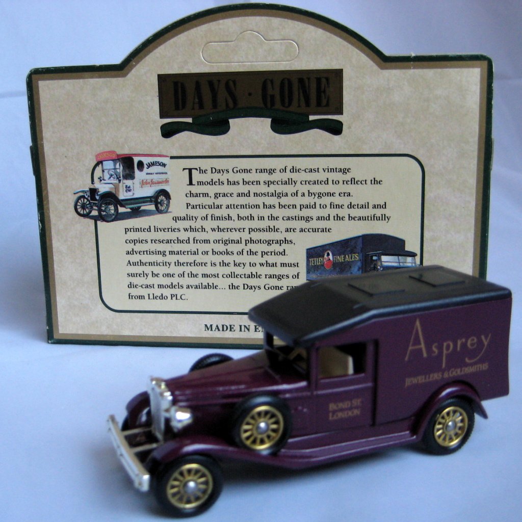 DAYS GONE VINTAGE MODELS MADE BY LLEDO PLC. "Asprey"