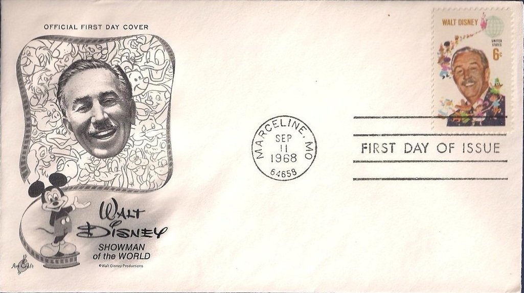 RARE First day issue " Walt Disney 1968 " Very Good Condition